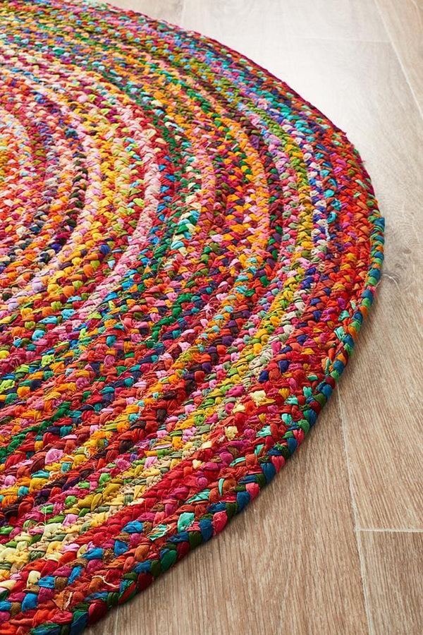 Eco Chandra Braided Cotton Rug Multi – BeEco