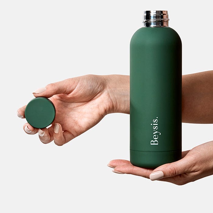 Insulated Stainless Steel Beysis Water Bottle - Olive Green 500ml– BeEco