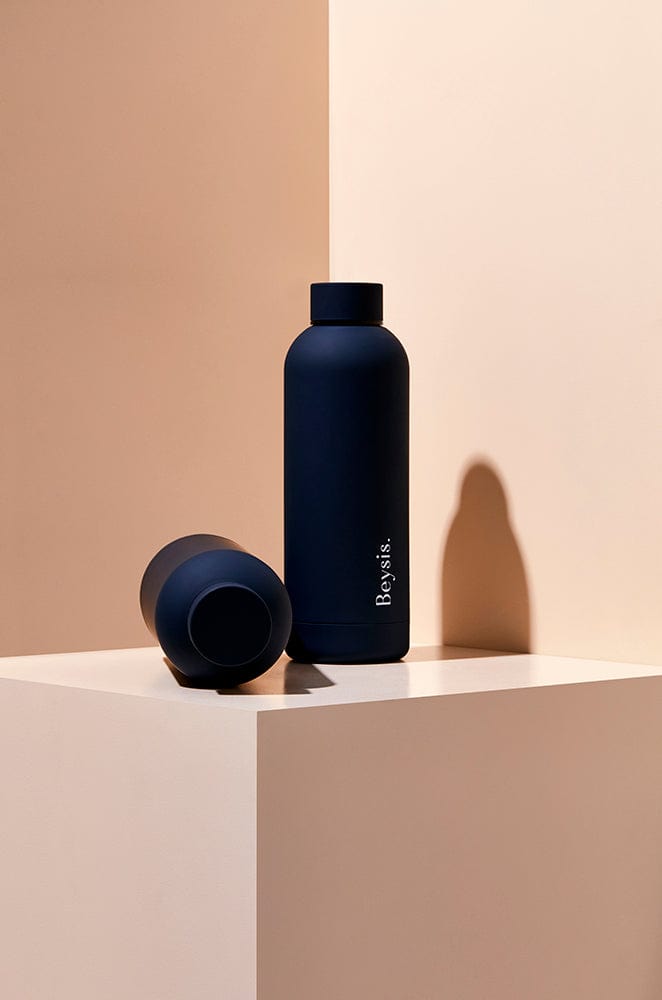 Insulated Stainless Steel Beysis Water Bottle - Navy 500ml– BeEco