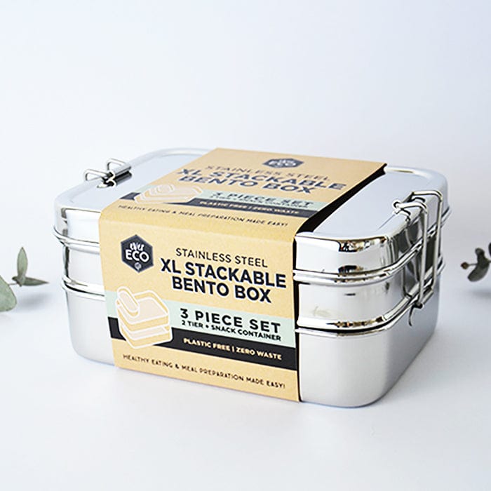 Stackable Large 2 Tier Lunch Box With Mini Container 1.9L – BeEco