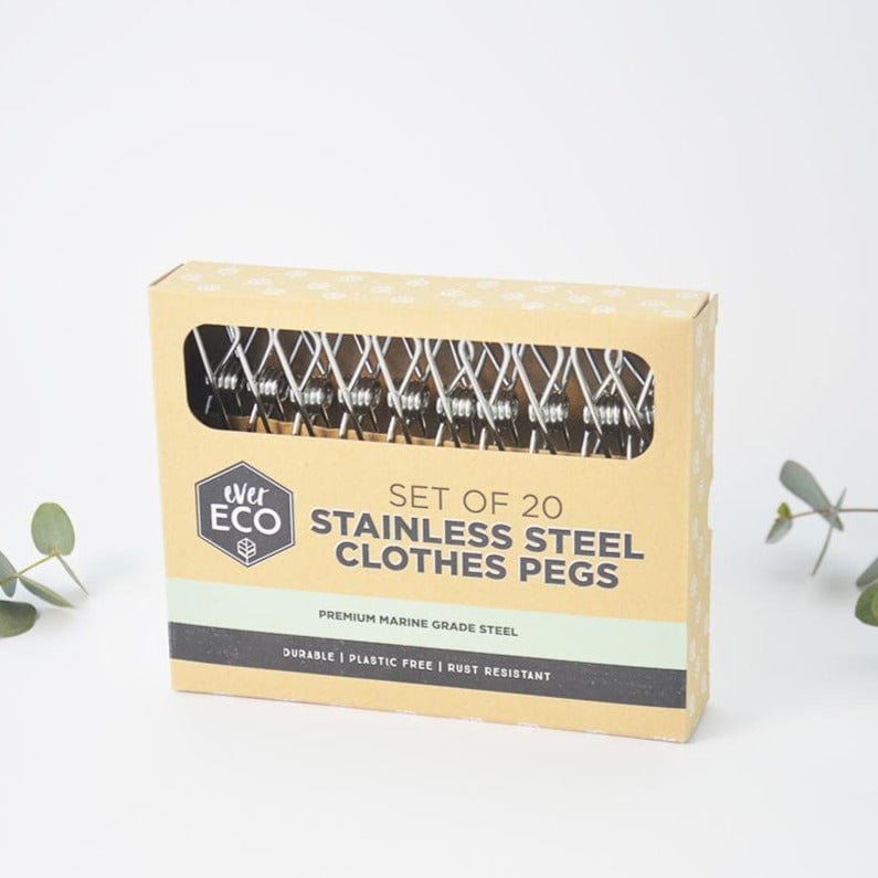 Stainless Steel Clothes Pegs - 20 Pack– BeEco