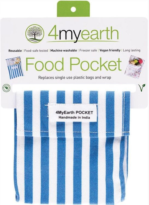 Reusable Food Pocket - Denim Stripe Design – BeEco